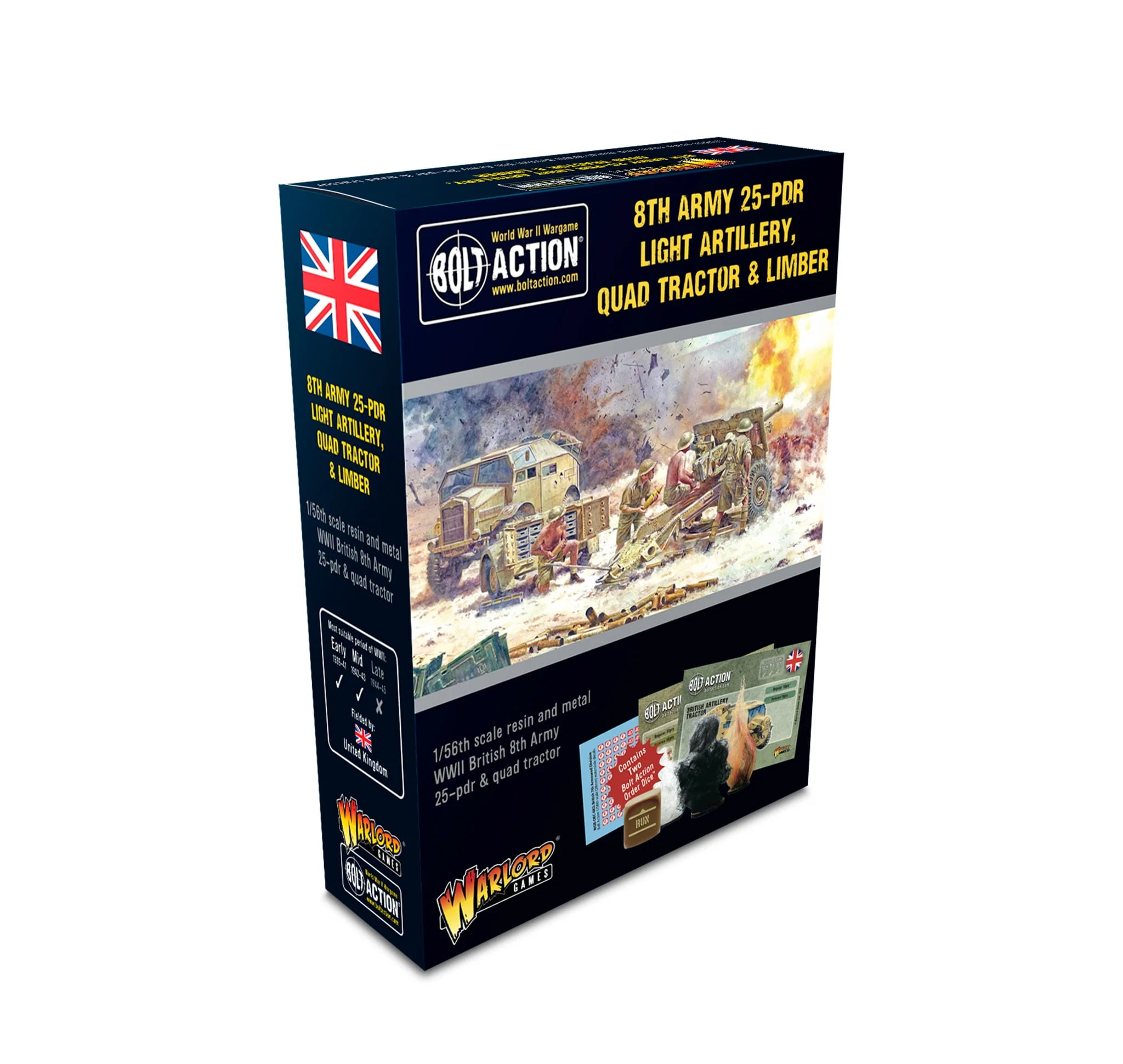 Warlord Games, Bolt action British 8th Army 25pdr and Quad Tractor ...