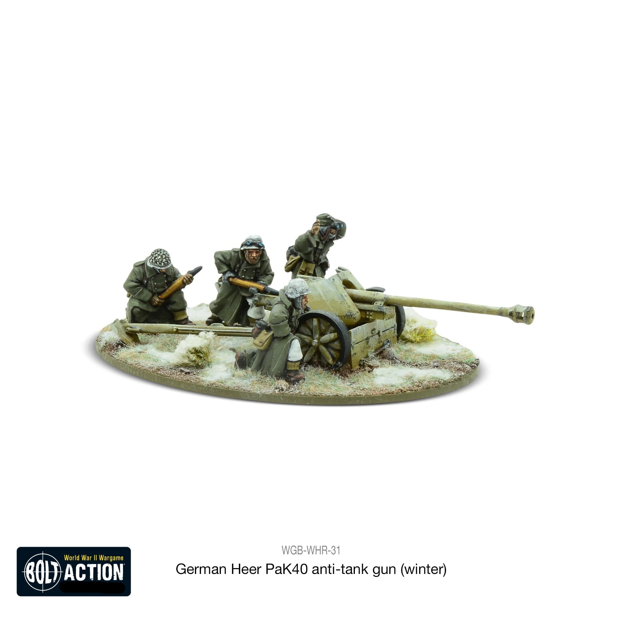 Warlord Games Bolt Action German Heer 75mm PAK 40 ATG (Winter) WLG WGB ...