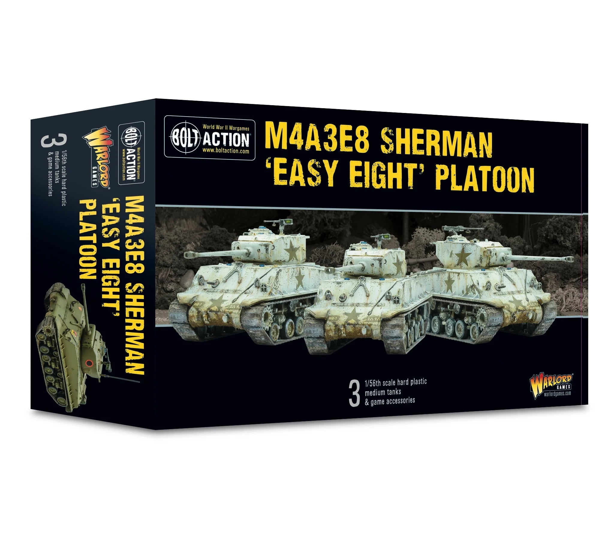 Warlord Games Bolt Action: M4A3E8 Sherman Easy Eight Platoon - Walmart.com