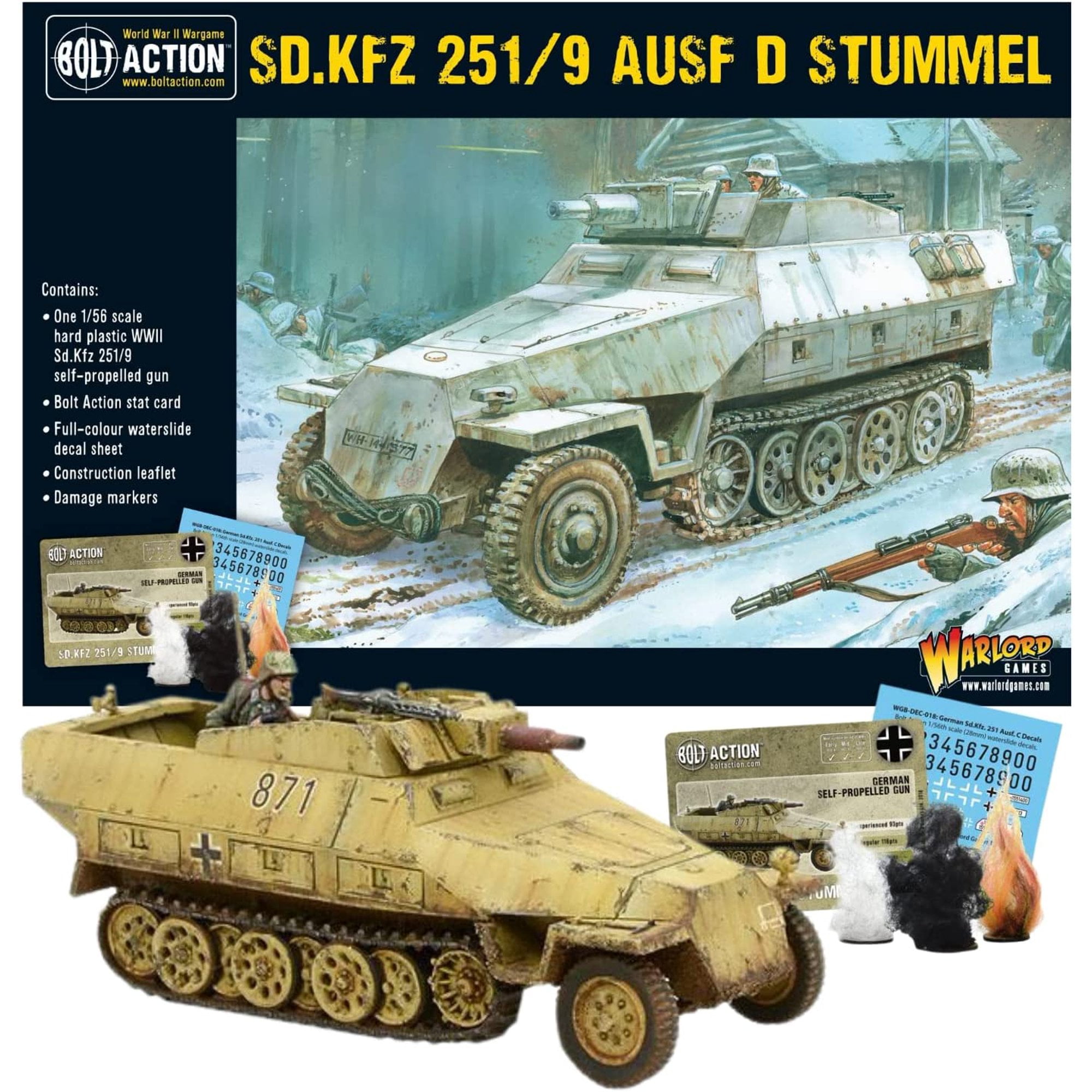 Bolt Action Miniatures - Warlord Games Sd.Kfz 251/9 Ausf D Stummel ...
