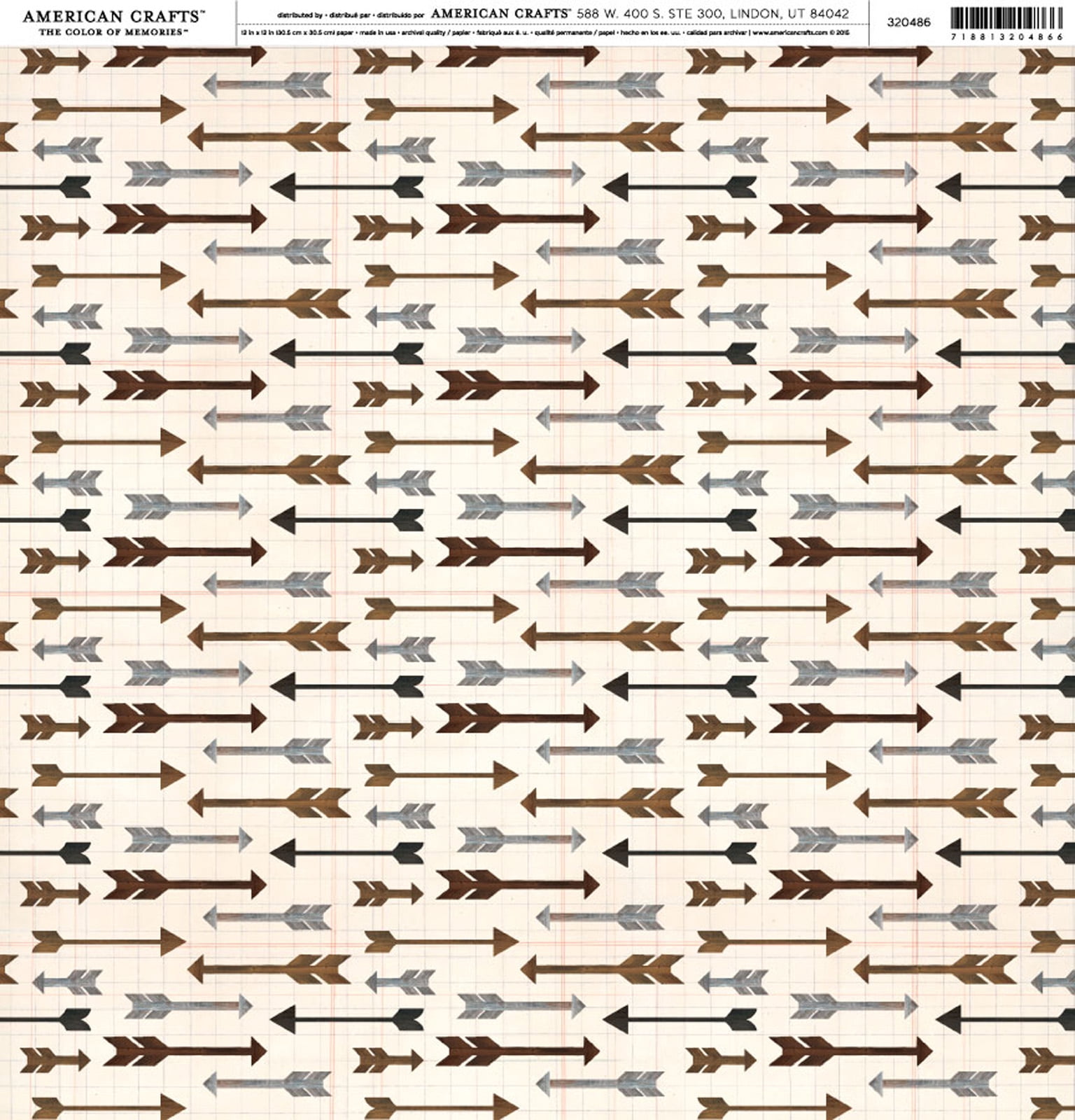 American Crafts Brands Everyday Cardstock 12"X12"-Warm & Cozy-Arrows ...
