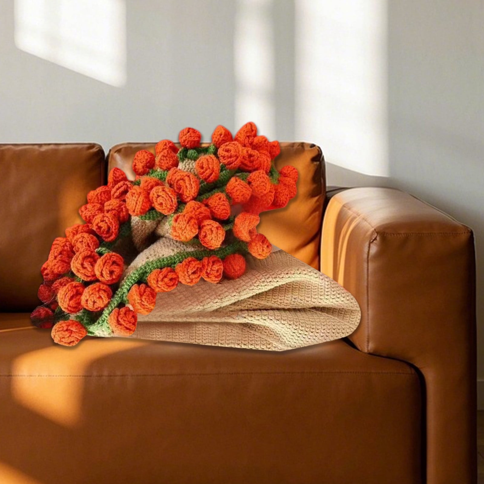 Warm Blanket Full Size Handmade Crochet Flower Bundle Blanket Soft ...