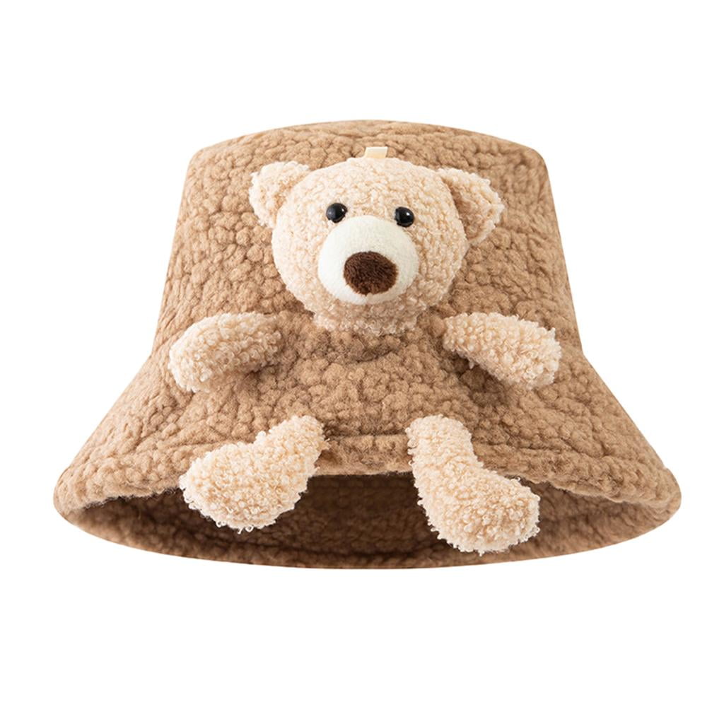Warm Bucket Hat ,3D Stuffed Wide Brim Harajuku, Outdoor, Beige ...