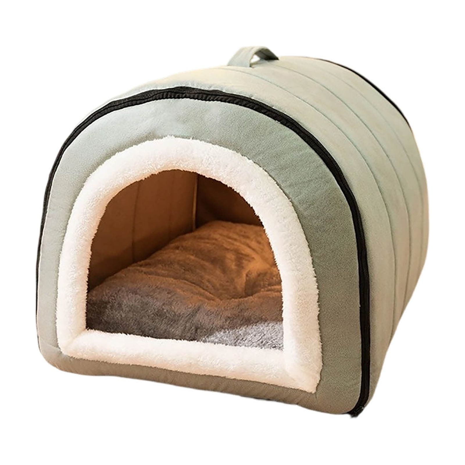 Warm Deep Sleeping Orthopedic Cat Bed with Removable Washable Cushion ...