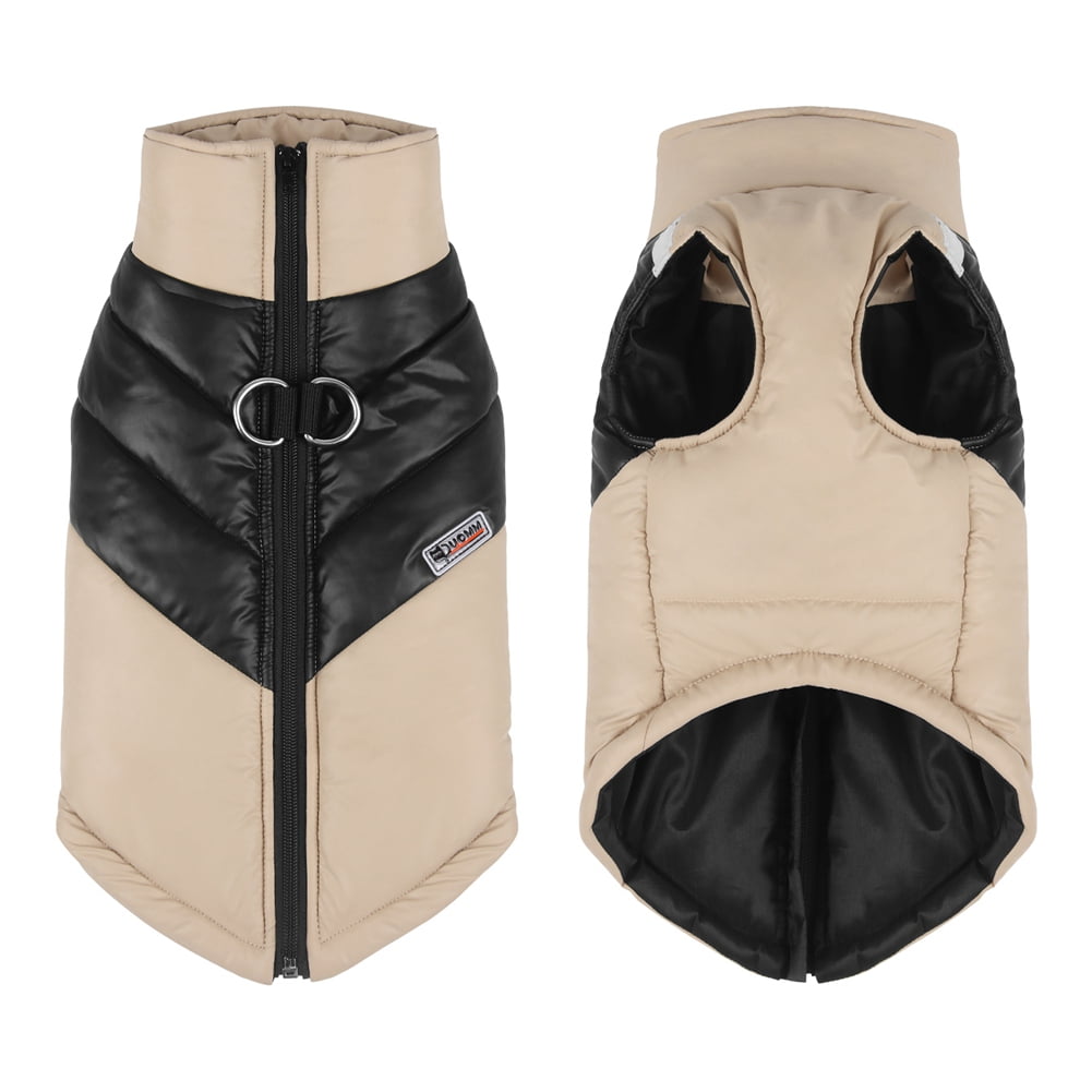 Warm Dog Coat with Harness, Turtleneck Winter Cold Weather Dog Jacket ...