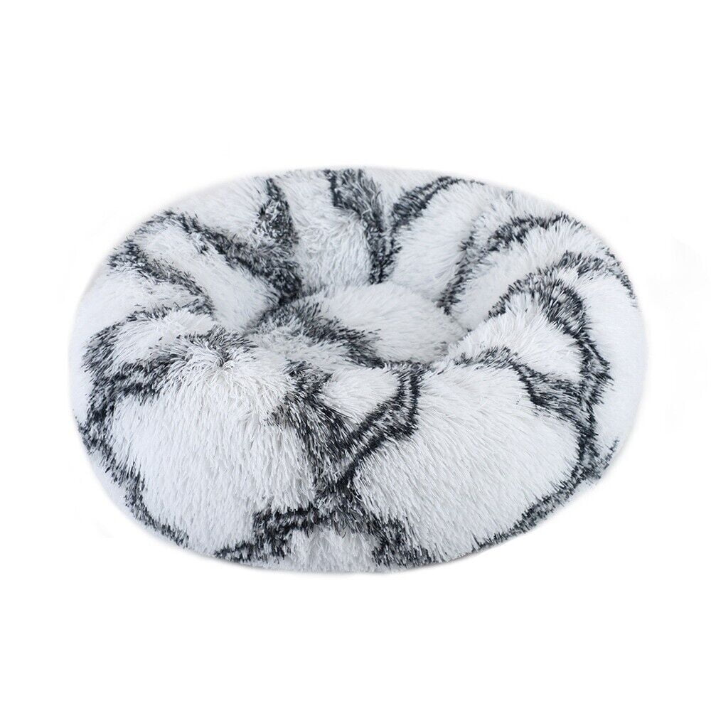 Warm Donut Style Soft Kennel Nest for Pets in Fluffy Cream Color for ...