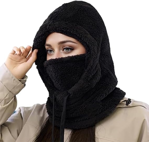 Warm Ear Protection 3-in-1 Hooded Neck Gaiter, Windproof Warm ...