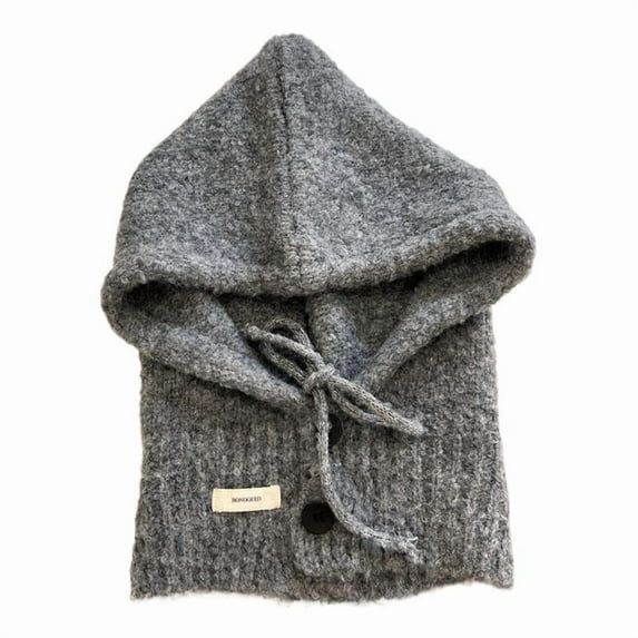 Warm Earmuff Hood for Winter, Hat Scarf Combo for Head Ear Neck ...