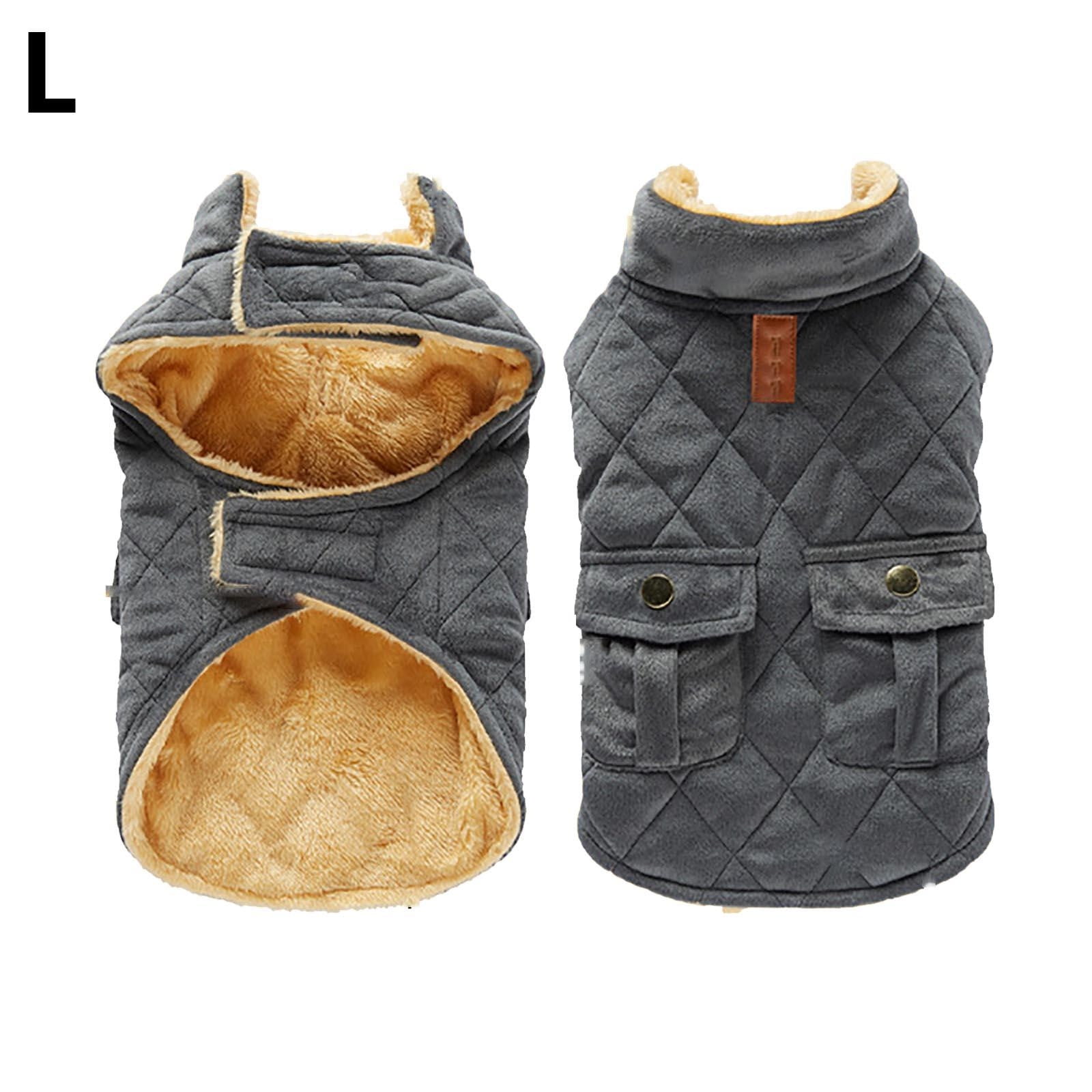 Warm Dog Coats for Small Dogs Puppy Jacket with Rings for Cold Winter ...