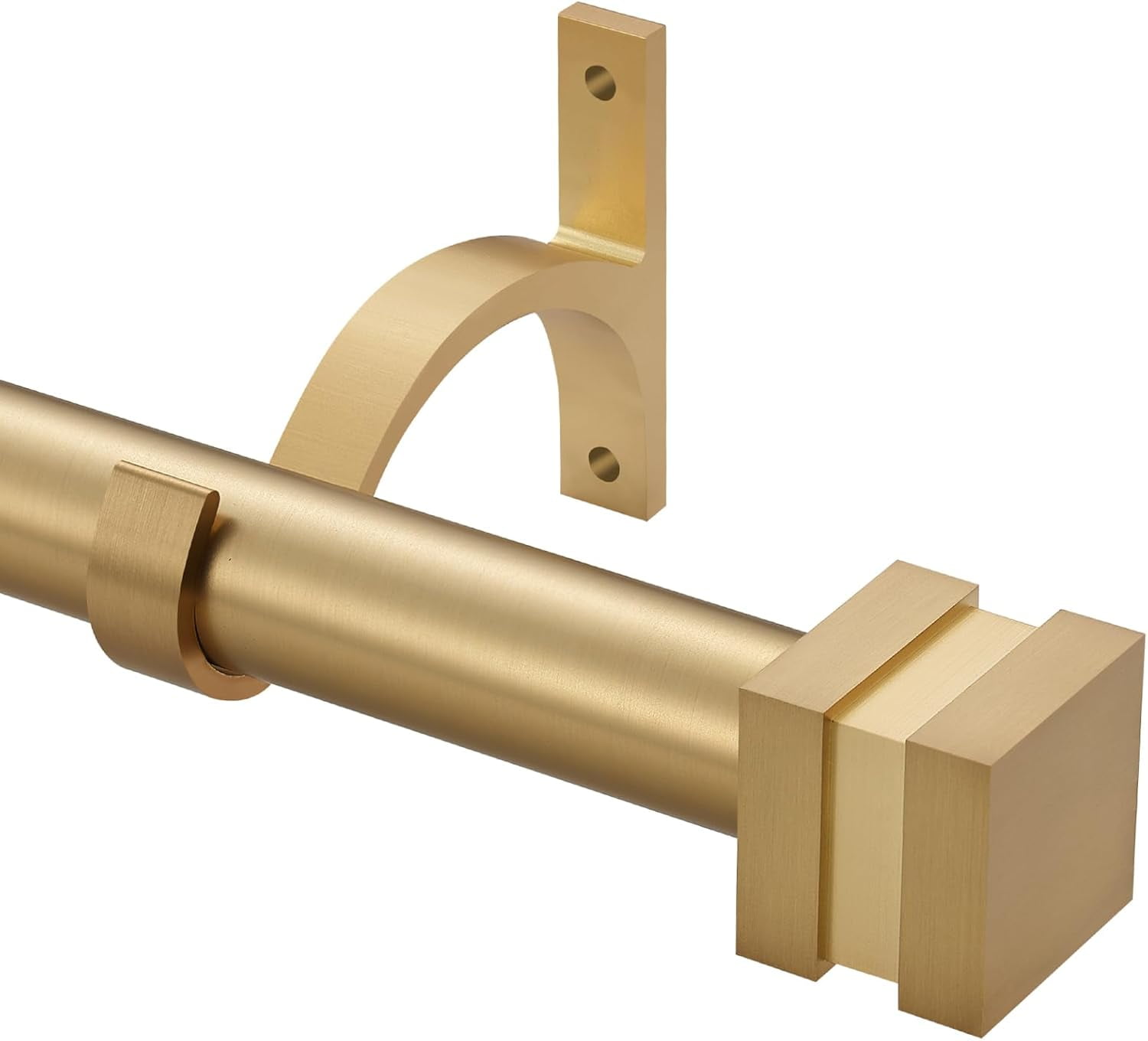 Warm Gold Curtain Rod for Window, 36 To 72 Inch Adjustable, Decorative ...