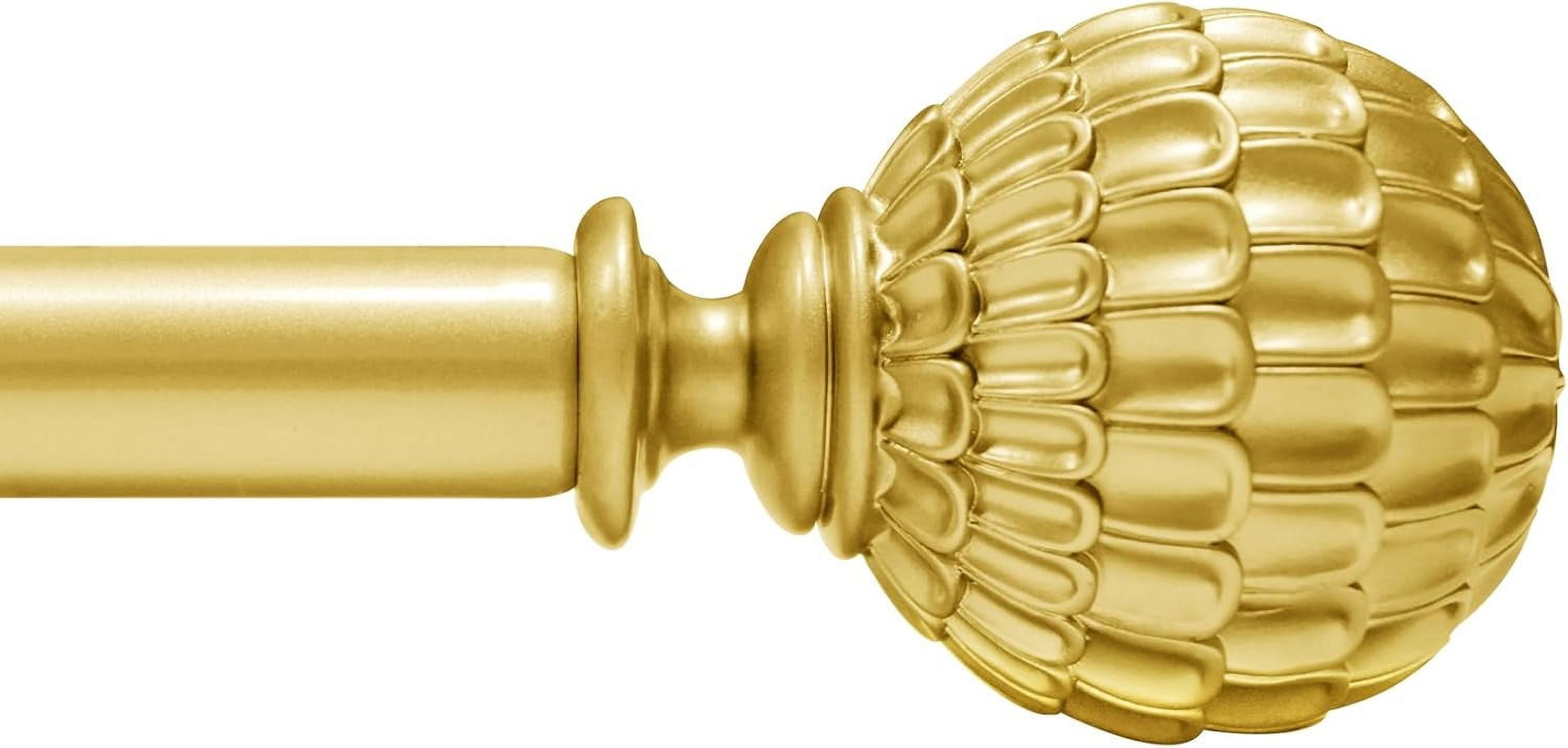 Warm Gold Curtain Rod for Windows 66 to 120 inch, 1-inch Heavy-Duty ...