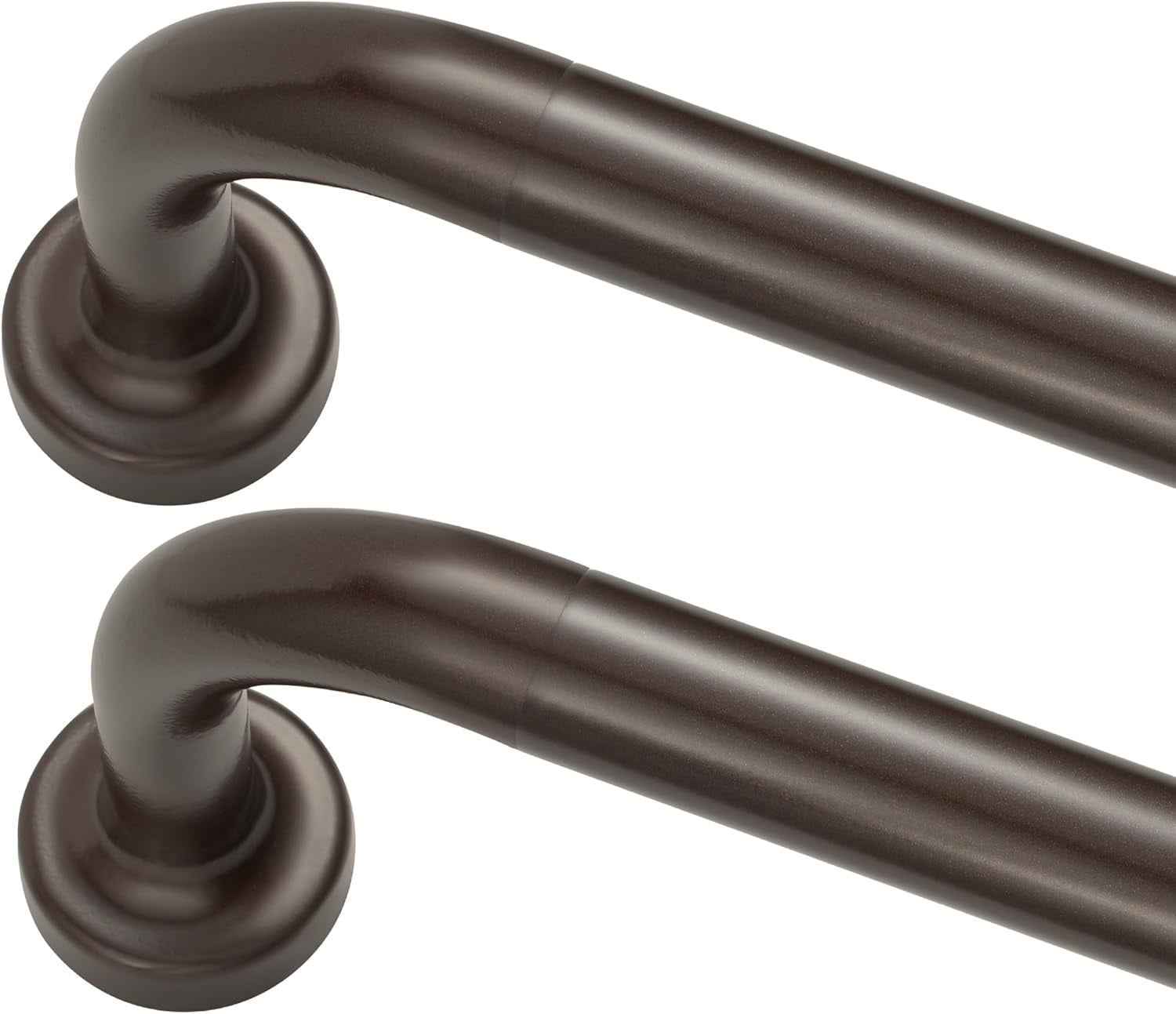 Warm Gold Curtain Rods 2 Pack,1 Inch Disc Curtain Rods for Windows 66 ...