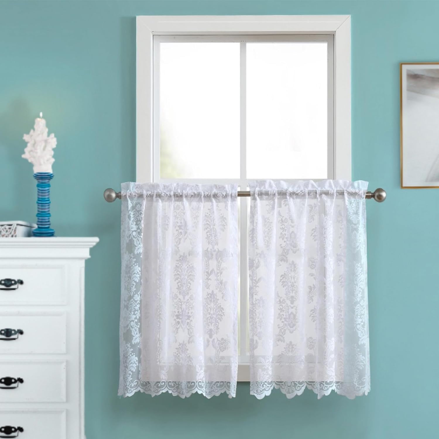 Warm Home Designs 30" W x 36" L White 2 Tier Panels - Walmart.com