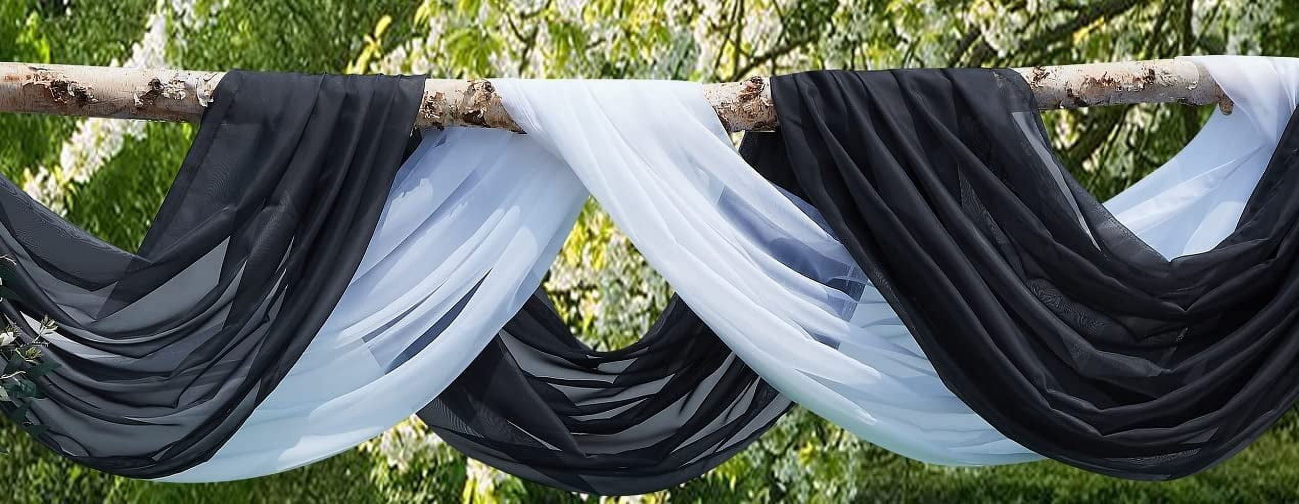 Warm Home Designs 55 Inches Wide x 4 Yard Long Black Sheer Bulk Fabric ...