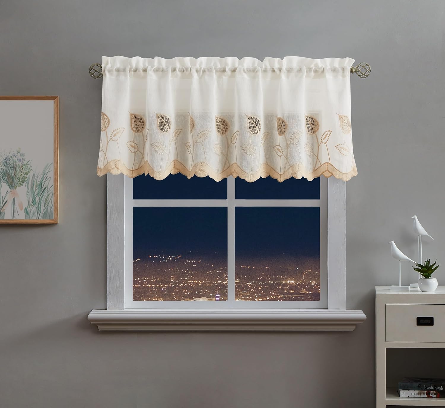 Lush Decor Melody Bow Valance - Walmart.com