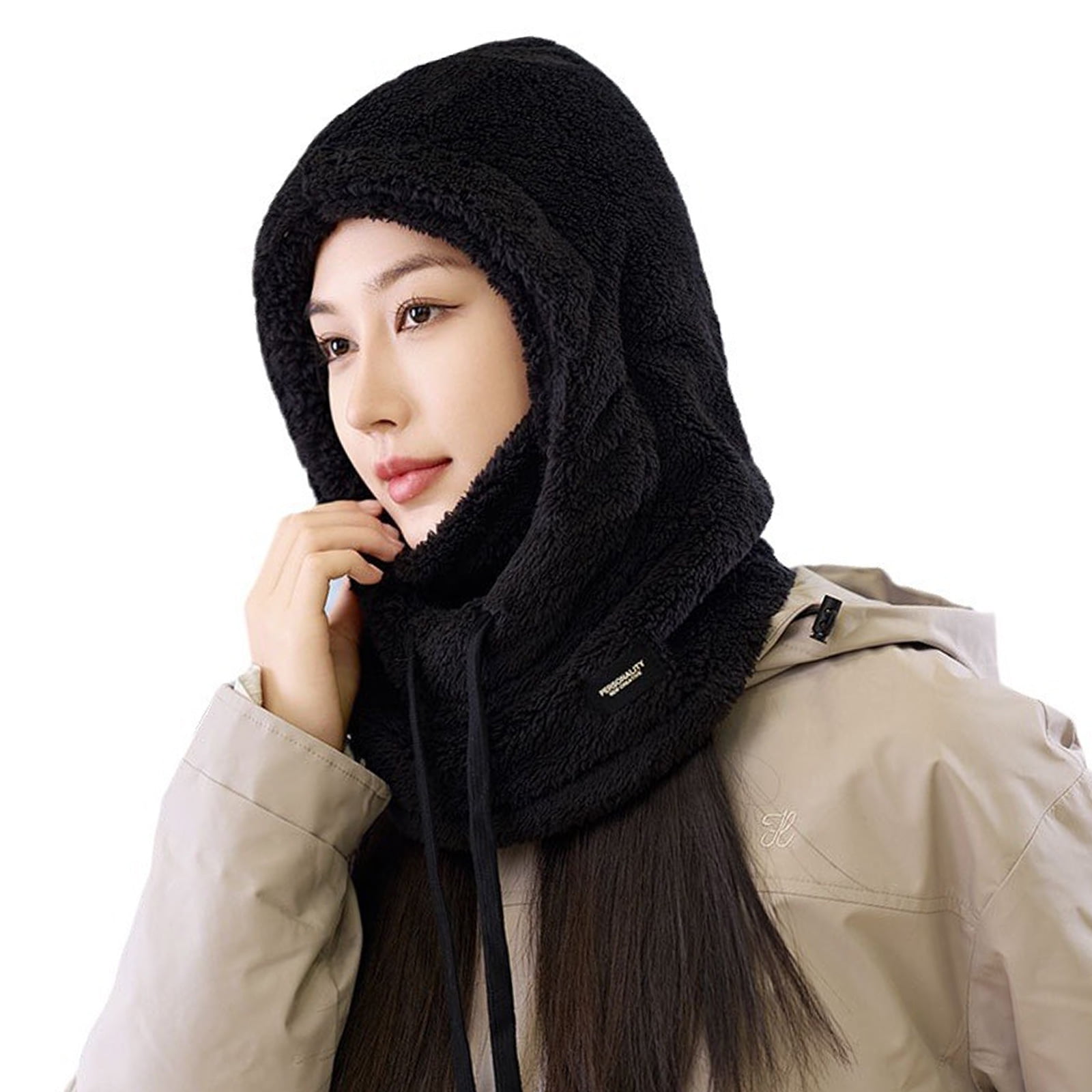 Warm Hooded Ushanka Hat Stylish Cap Headwear Winter Accessory for Women ...