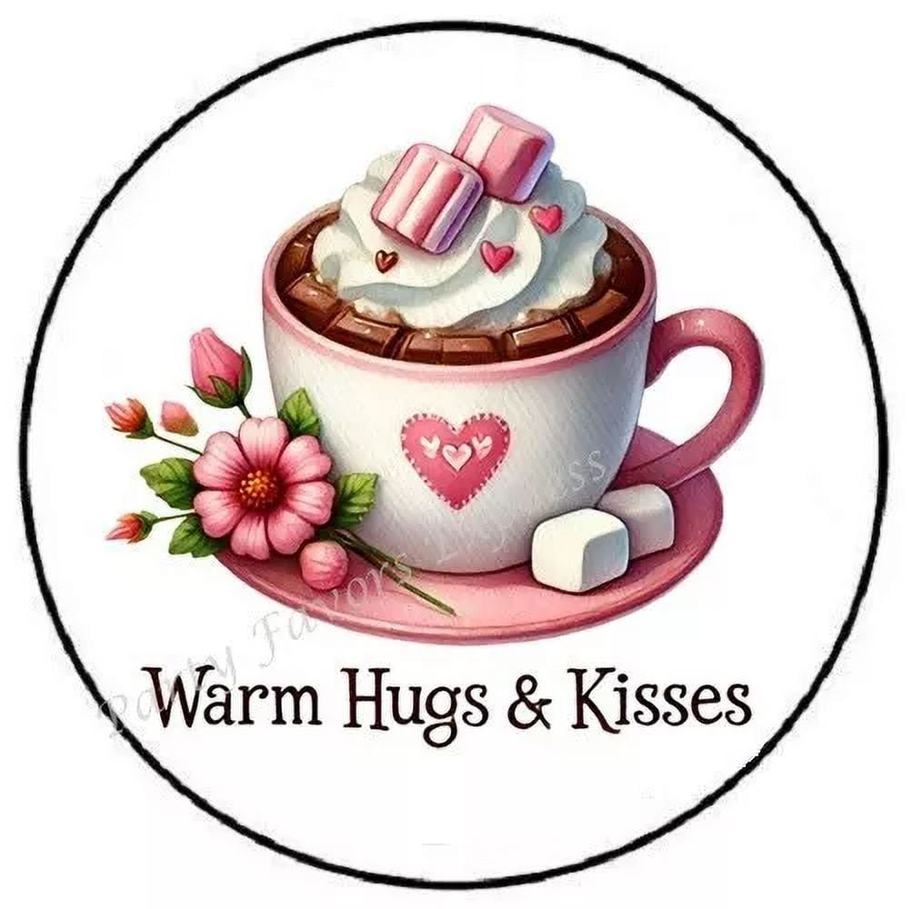 Warm Hugs And Kisses Valentines Day Stickers Party Favors Phone Decal ...