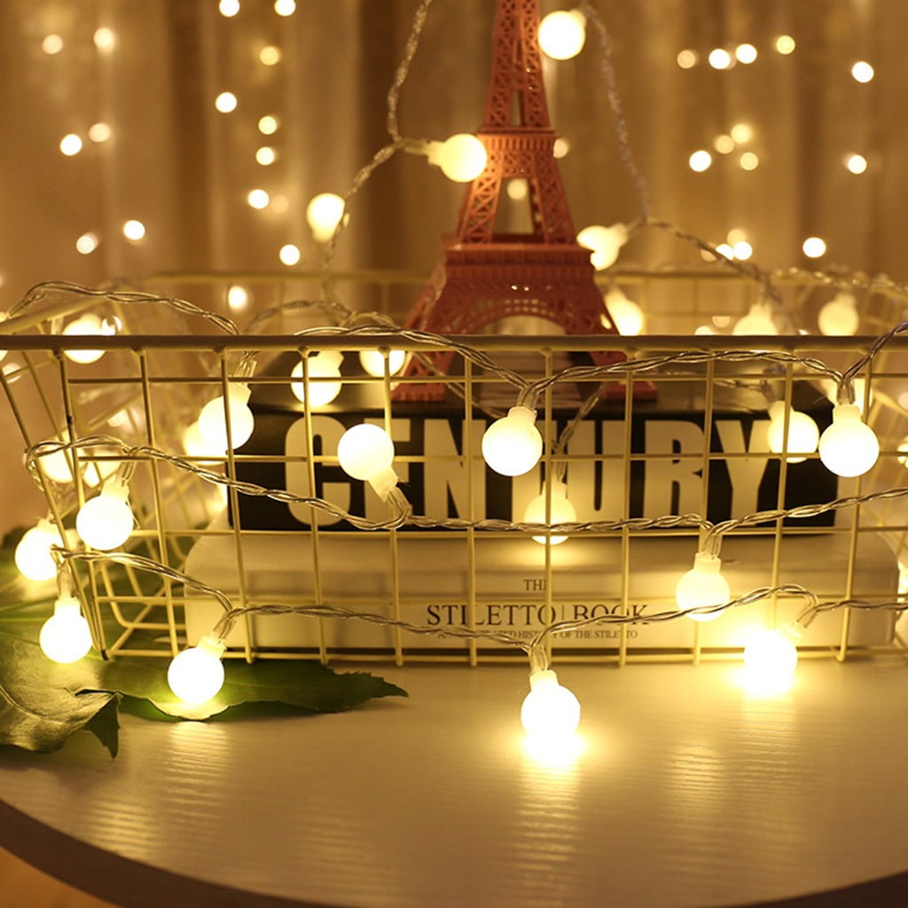 Warm Lamp LED Wedding Christmas Round Party String Led Lights 50 Lights ...