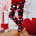 Warm Leggings For Women Valentine Heart Graphics Stretchy Base Layer ...