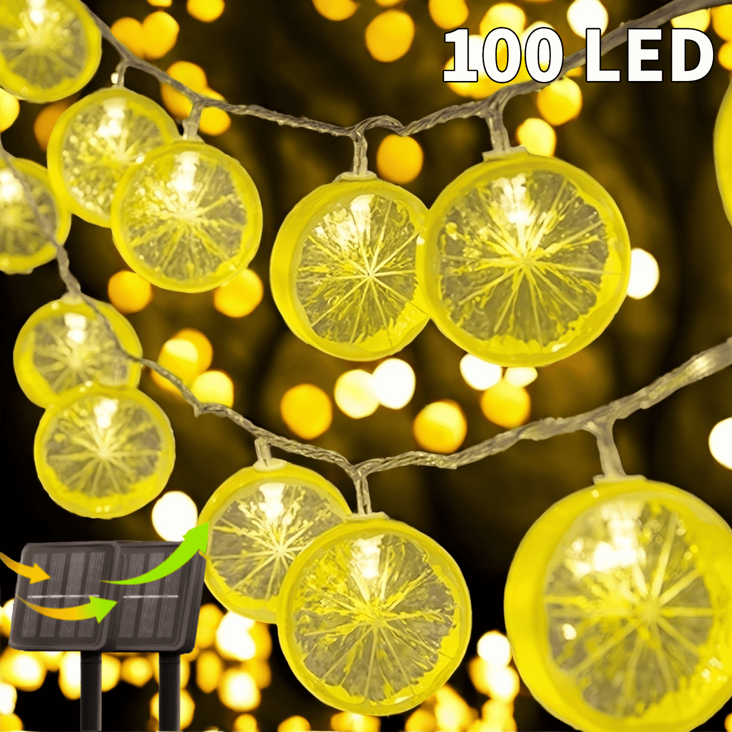 Warm Lemon Slice String Lights,39 ft Fairy String Lights,100 LED ...