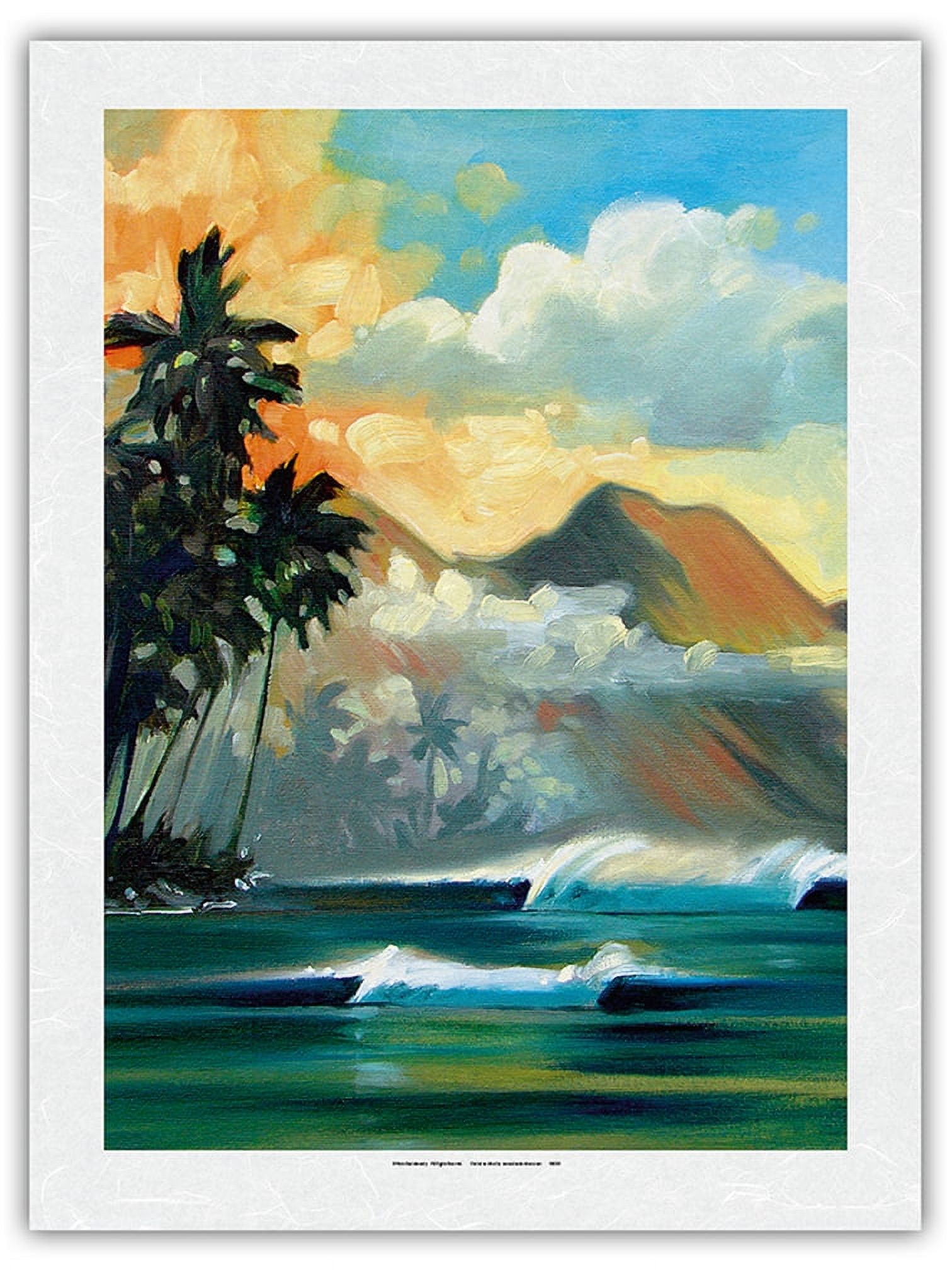 Warm Morning - Tropical Island - Breaking Waves - From an Original ...