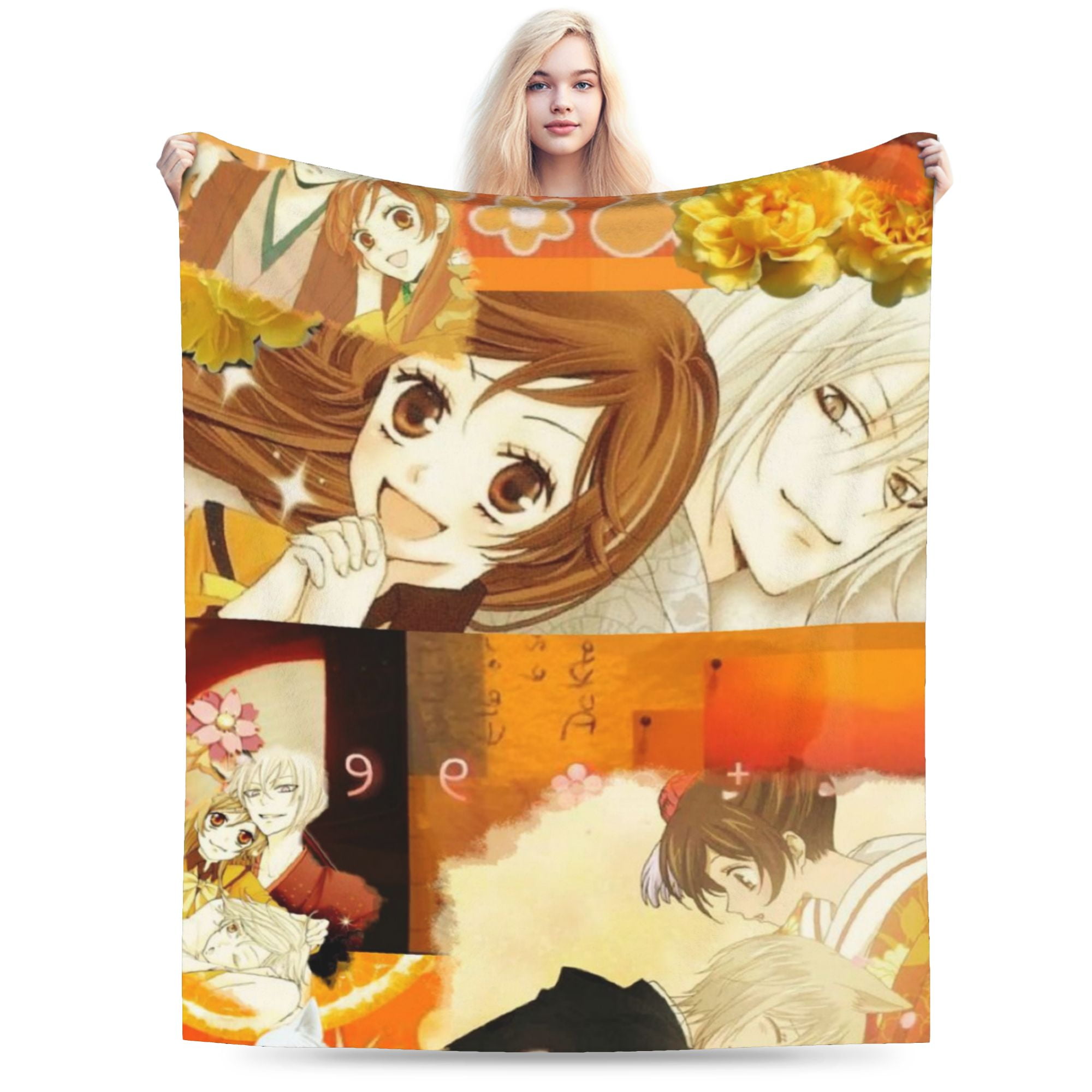Warm Orange Tone Anime Character Montage Blanket Featuring Kamisama ...