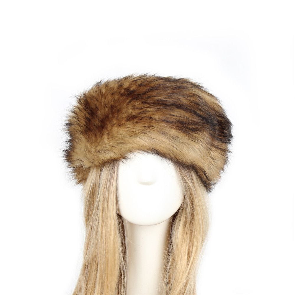 Warm Outdoor Girl Earmuff Women Winter Hats Faux Fur Headband Fluffy ...