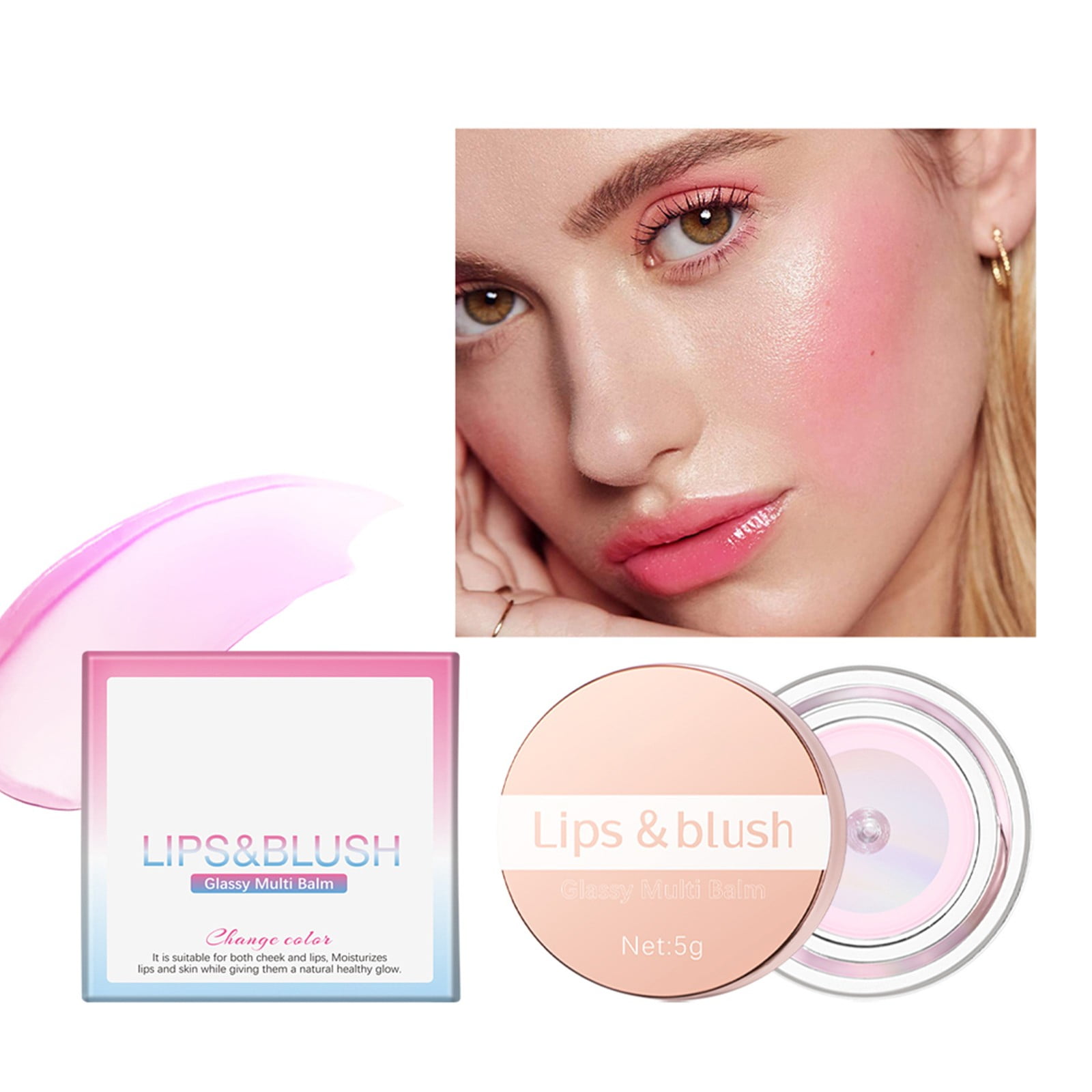 Warm Powder Blusher Transparent Color Changing Gel High Gloss Powder ...