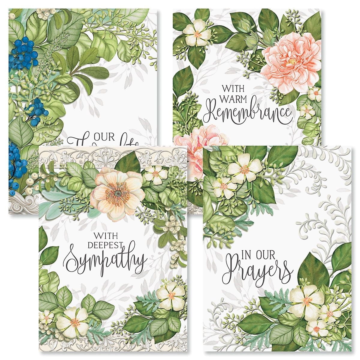 Current Warm Remembrance Sympathy Greeting Cards- Set of 8, 5" x 7 ...