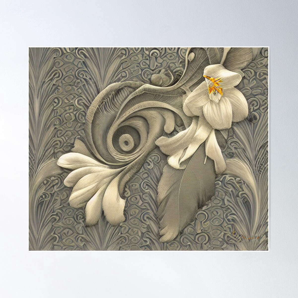 Warm Resonance Poster Wall Art, Modern Wall Decor For Living Room ...