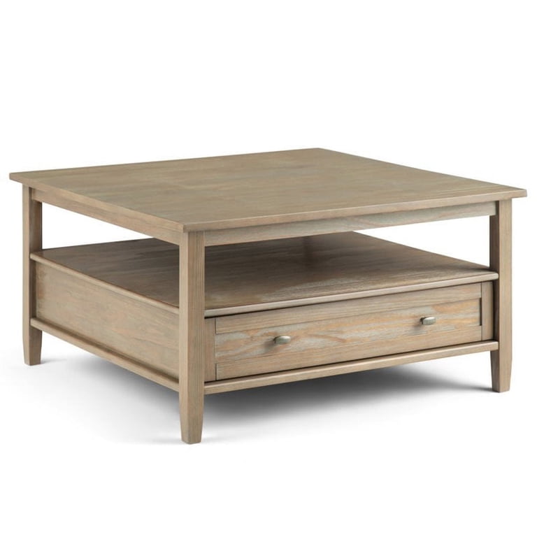 Solid Wood Low Square Coffee Table