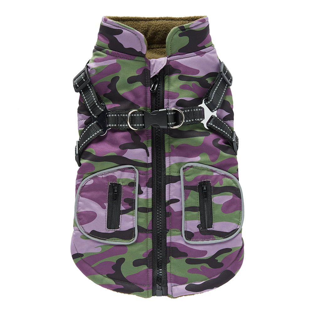Warm Small Dog Cat Vest Coat Jacket Puppy Chest Back Integrated Dog ...