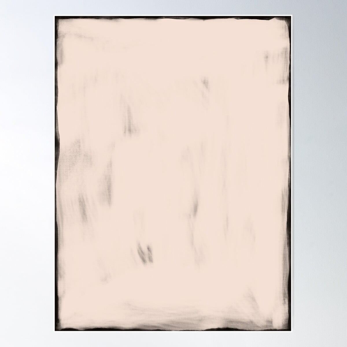 Warm Soft Blush / Beige Abstract Painting Poster Wall Art, Modern Wall ...