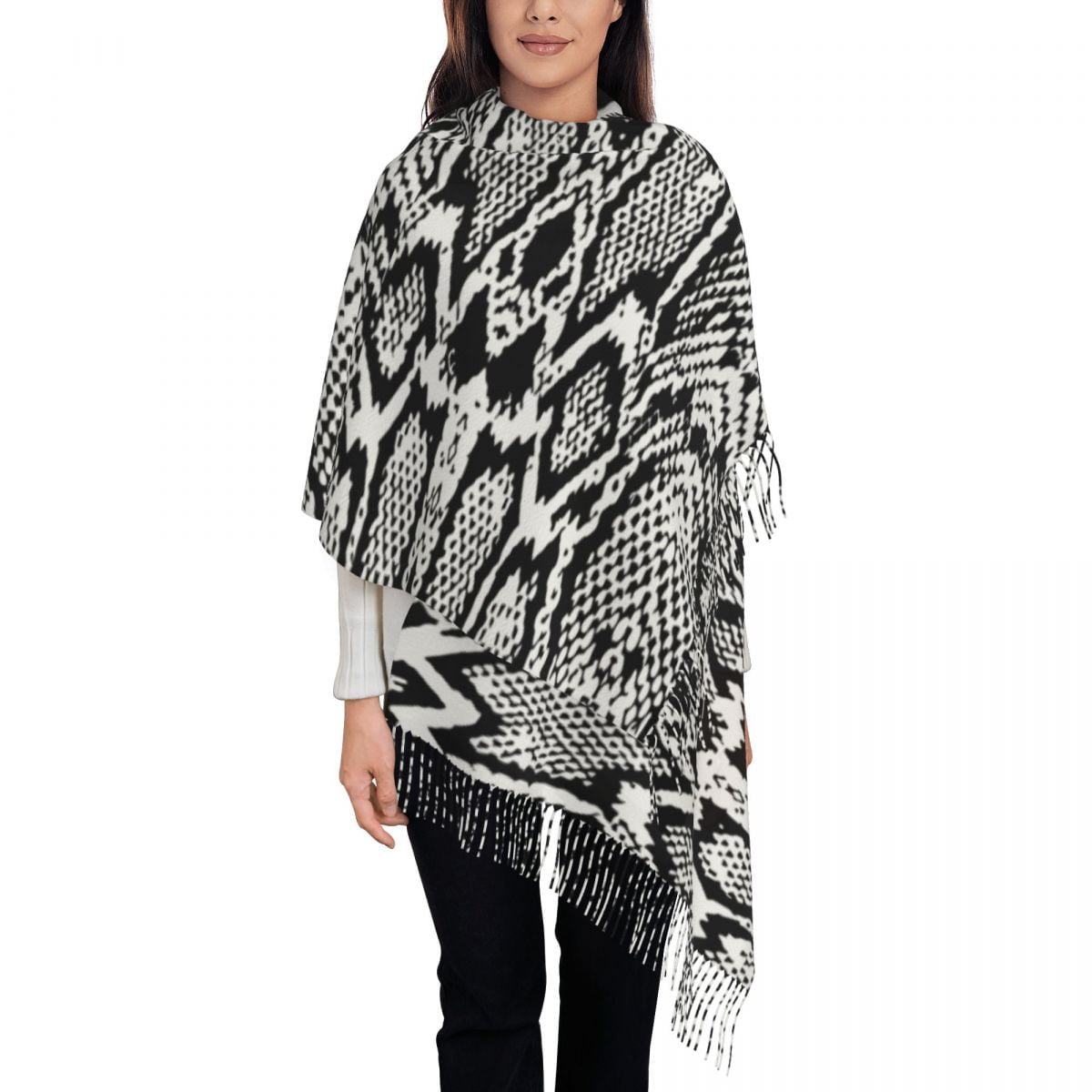 Warm Soft Scarf Winter Pink Snakeskin Shawls Wrpas Animal Python Print ...