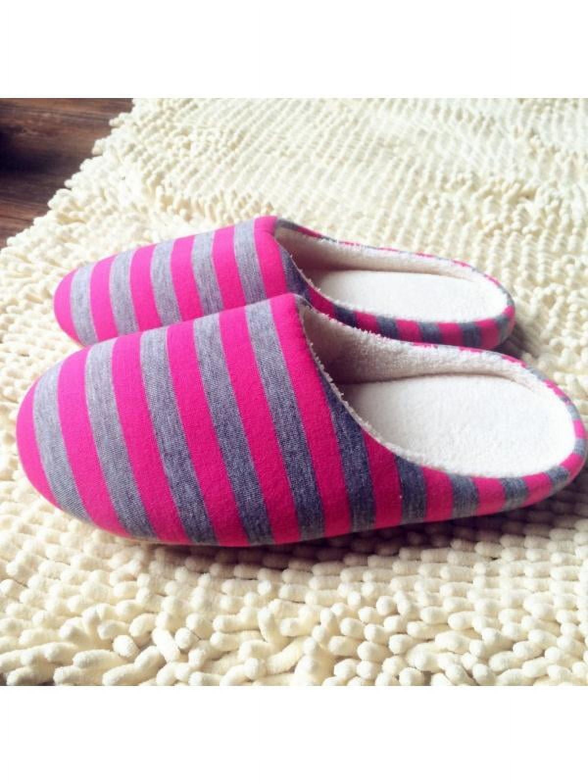 Warm Soft Women Men Floor Non-slip Slippers Flock Indoor House Home ...