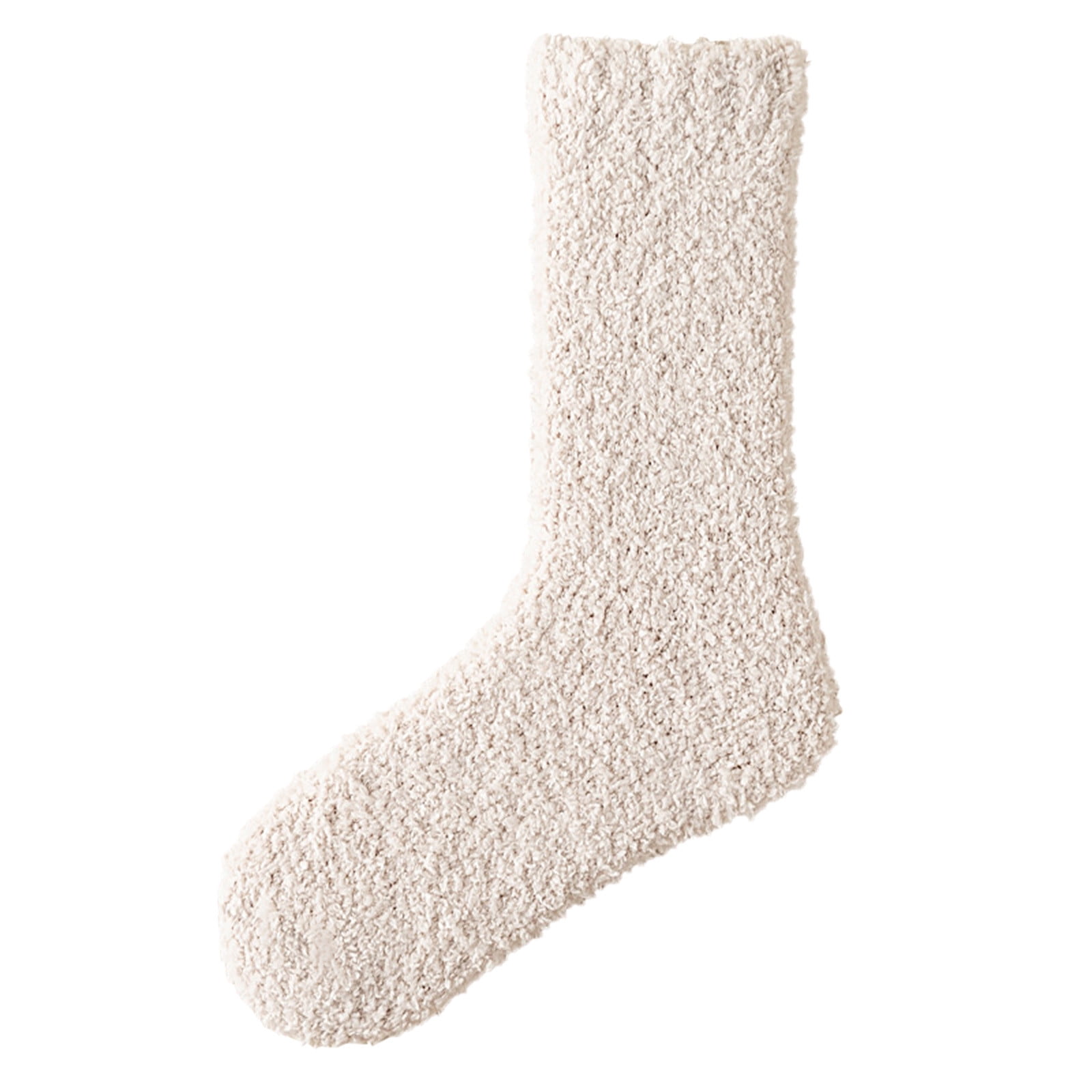 Warm Solid Color Fuzzy Socks Fashion Windproof Printing Mid Tube Socks