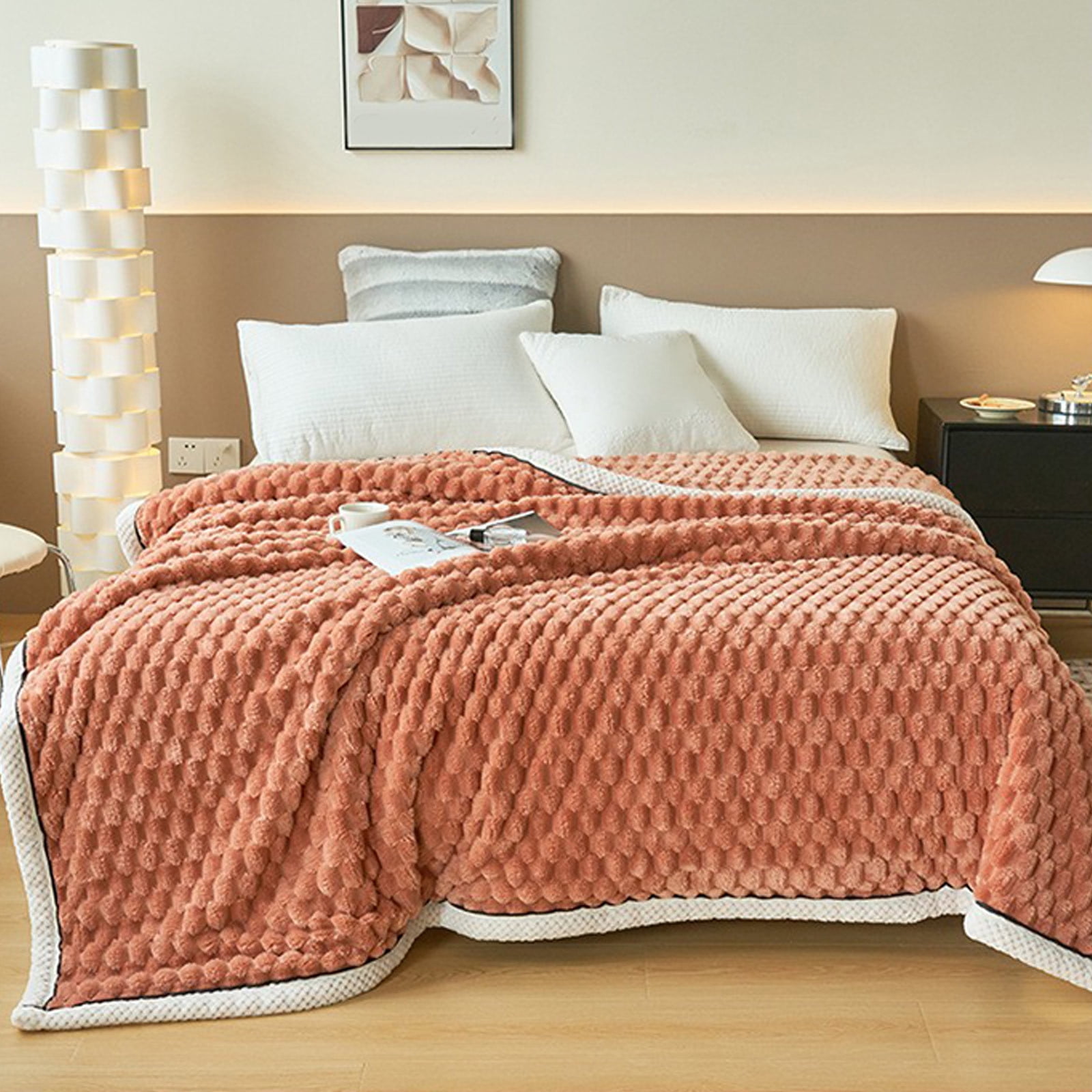 Warm Thick Blanket for Couch Bed Sofa, Winter Cozy Fluffy Plush Throw ...