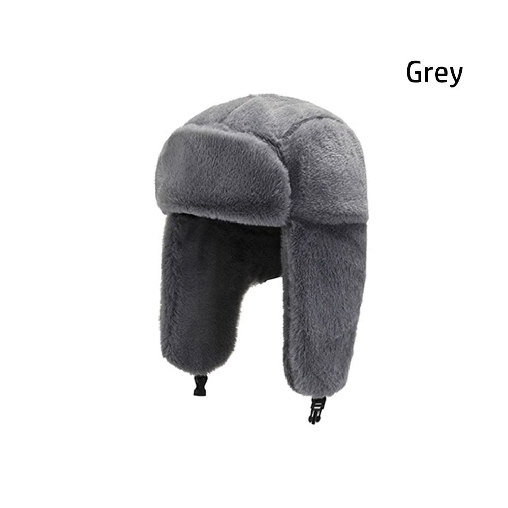 Warm Thick Plush Windproof Winter Hat Snow Caps Russian Ushanka Bomber ...