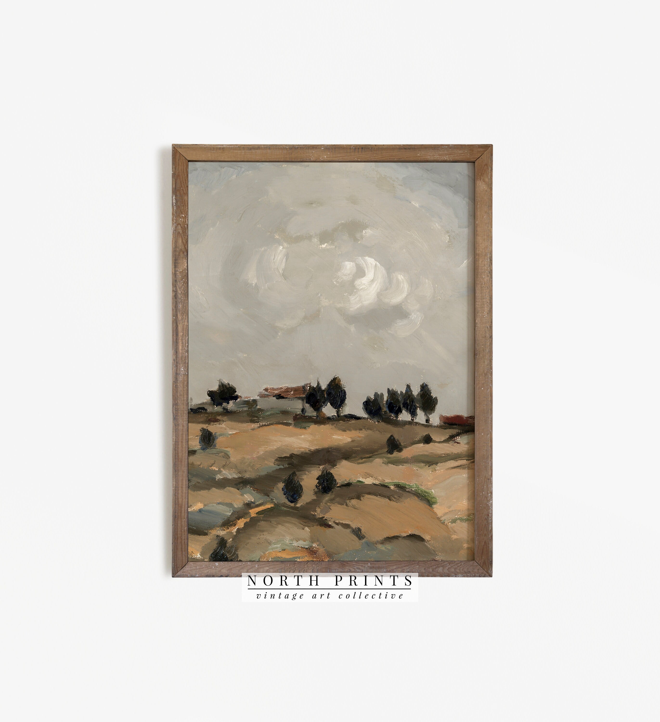 Warm Tone Landscape Print | Vintage Country Scenery | | 1049 UNFRAMED ...