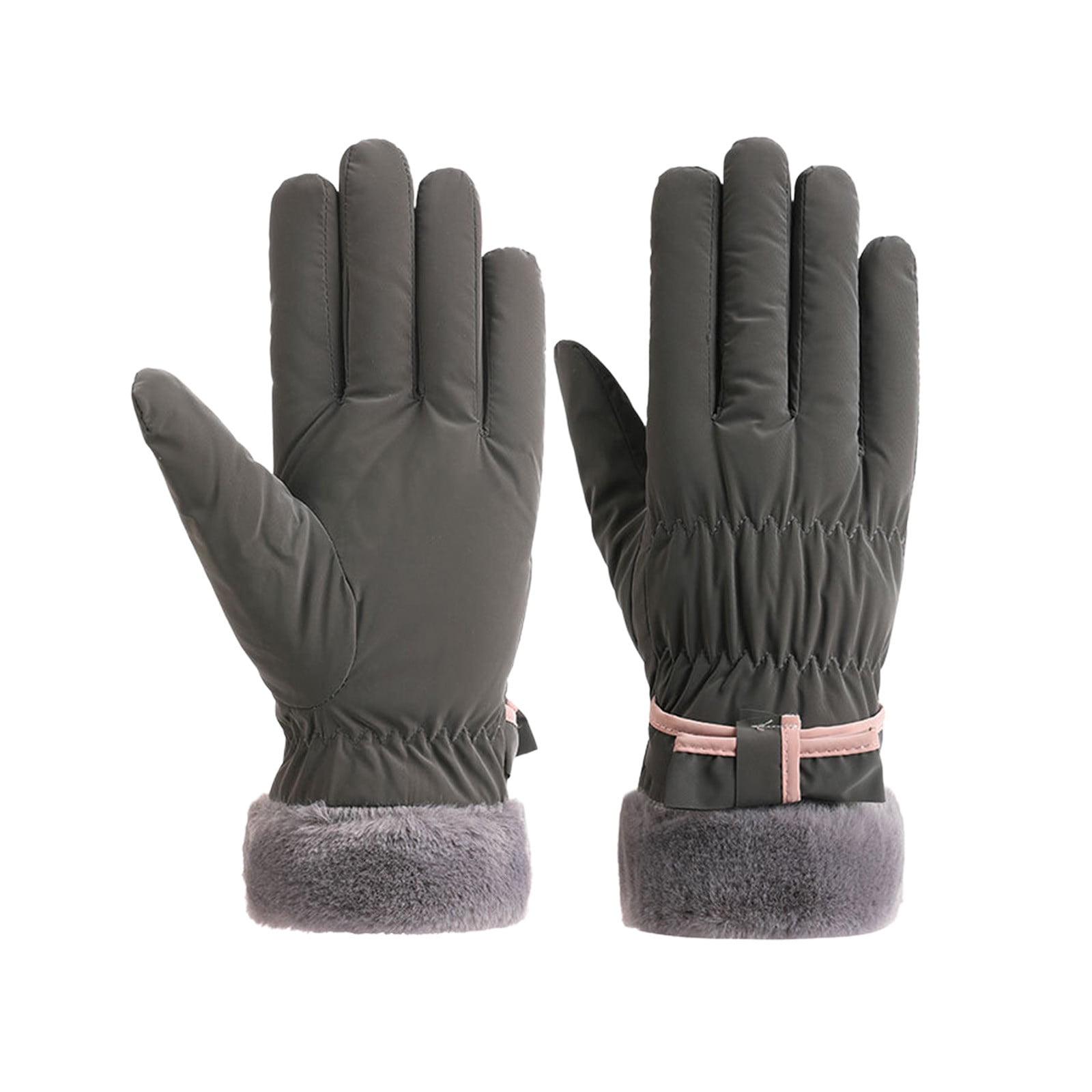 Warm Touchscreen Gloves, Fleece-Thickened Windproof Cold-Proof Ski ...