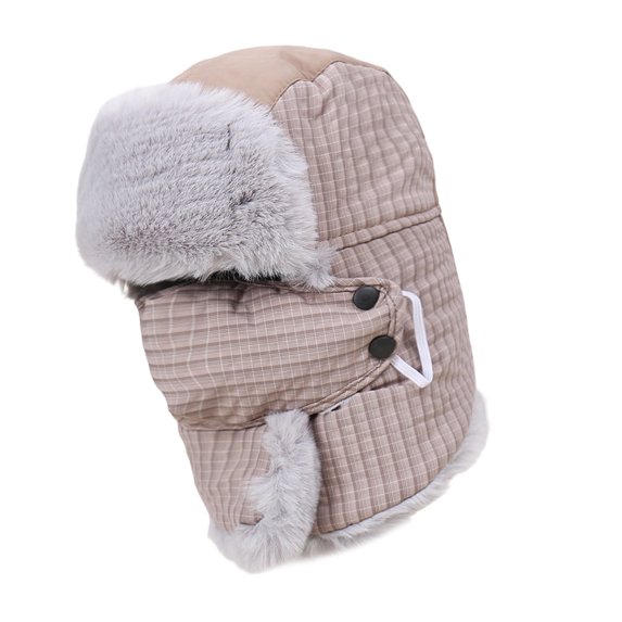 Warm Trapper Hat Thick Faux Furs Lining Adjustable Ushanka Hat for ...