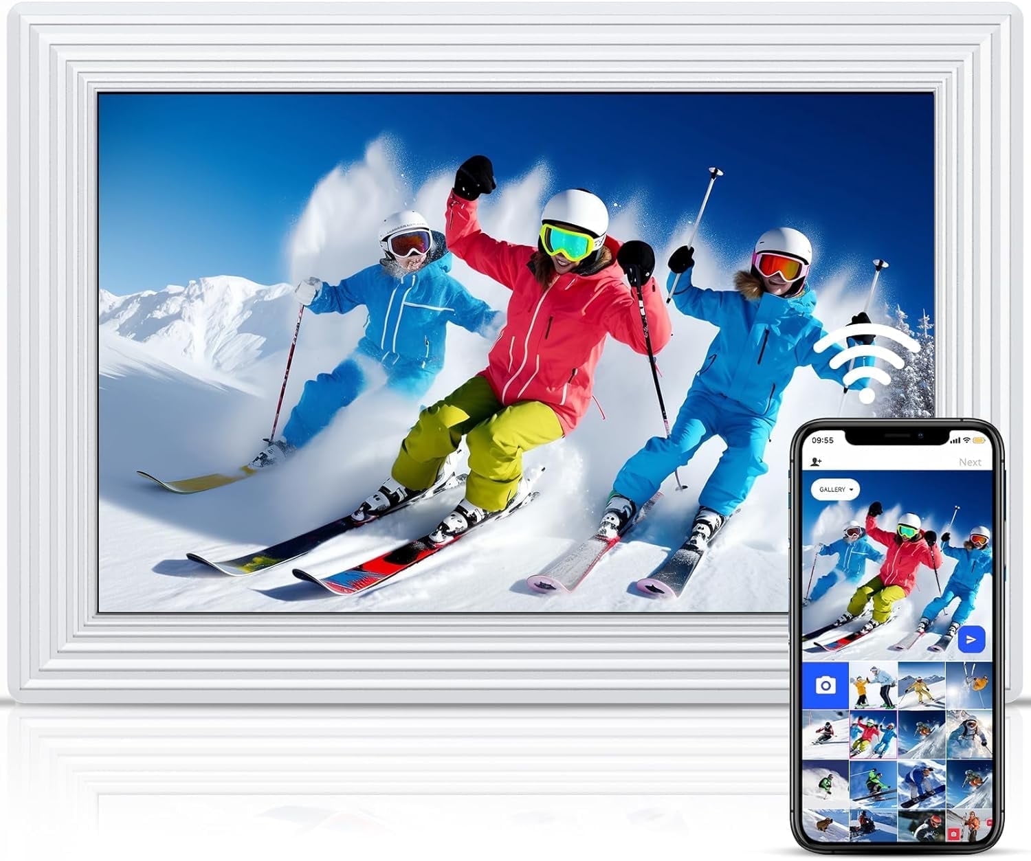 10.1 Inch WiFi Digital Picture Frame, 1280x800 HD IPS Touch Screen ...