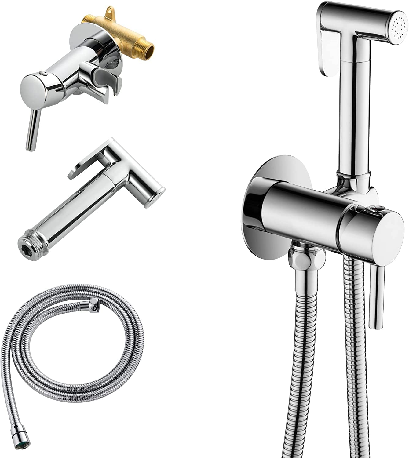 Warm Water Bidet Sprayer for Toilet with Hot and Cold Brass Rough-in ...