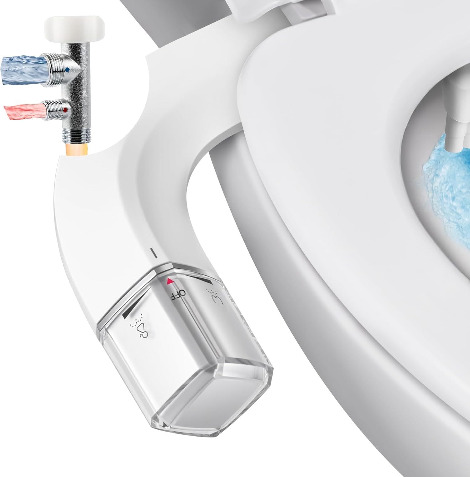 Warm Water bidet, Dual Nozzle Non- Hot and Cold Bidet Attachment for ...