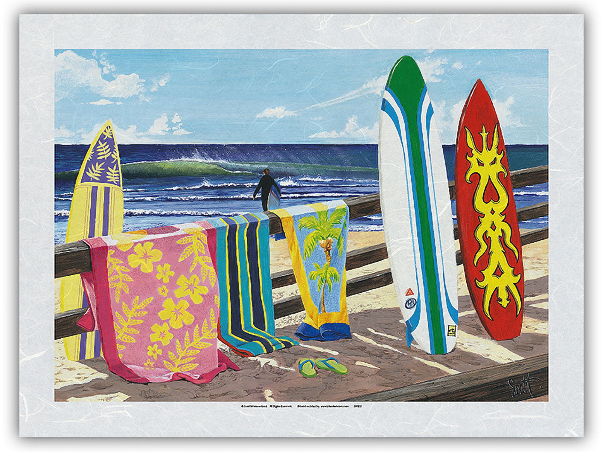 Warm Weather - Surfboard Art - From an Original Color Painting by Scott ...