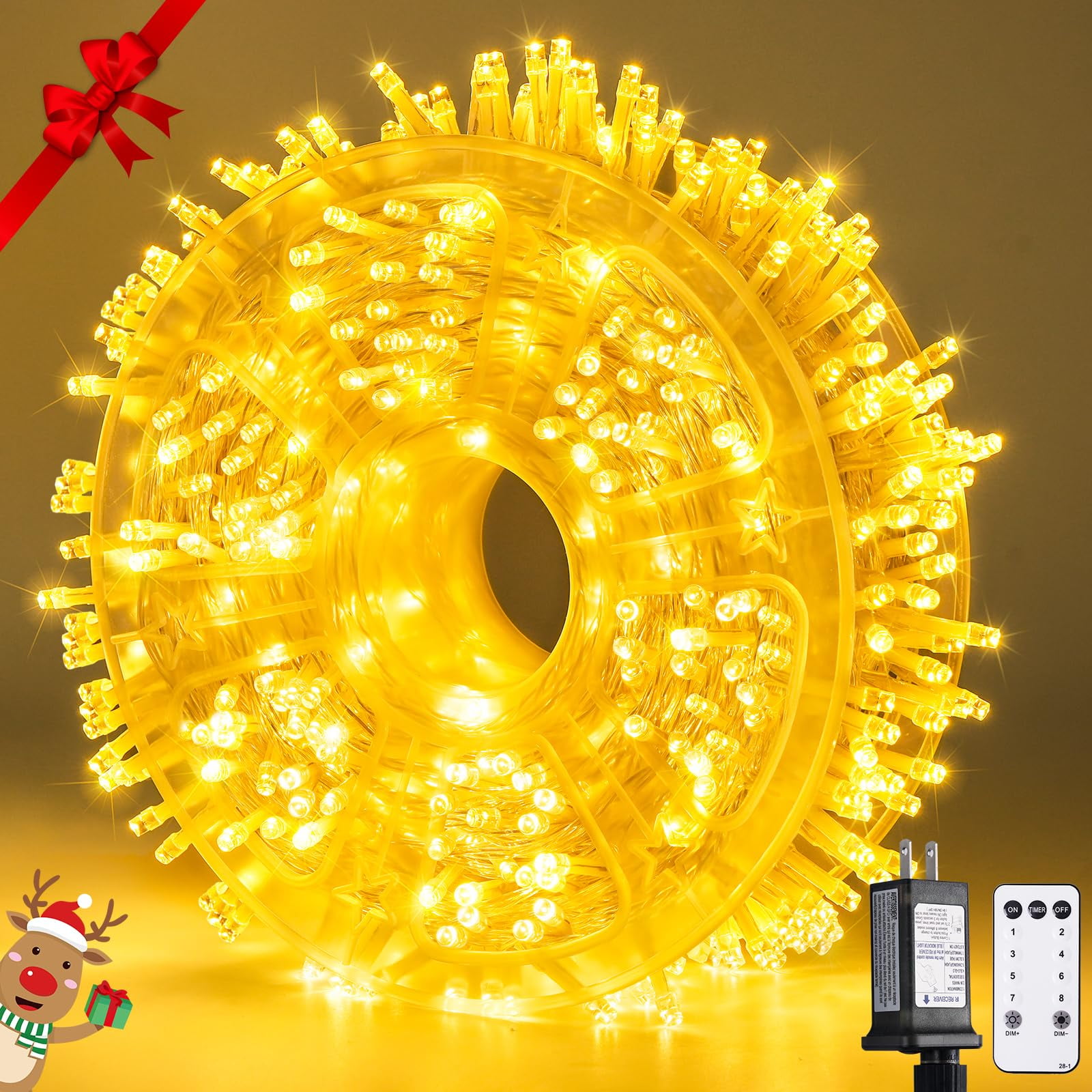 Warm White Christmas Lights Outdoor - 800 LED String Lights Indoor 8 ...