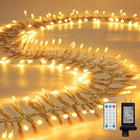 Warm White Christmas Mini Lights，Tree Lights Outdoor Cluster Light，1000 ...