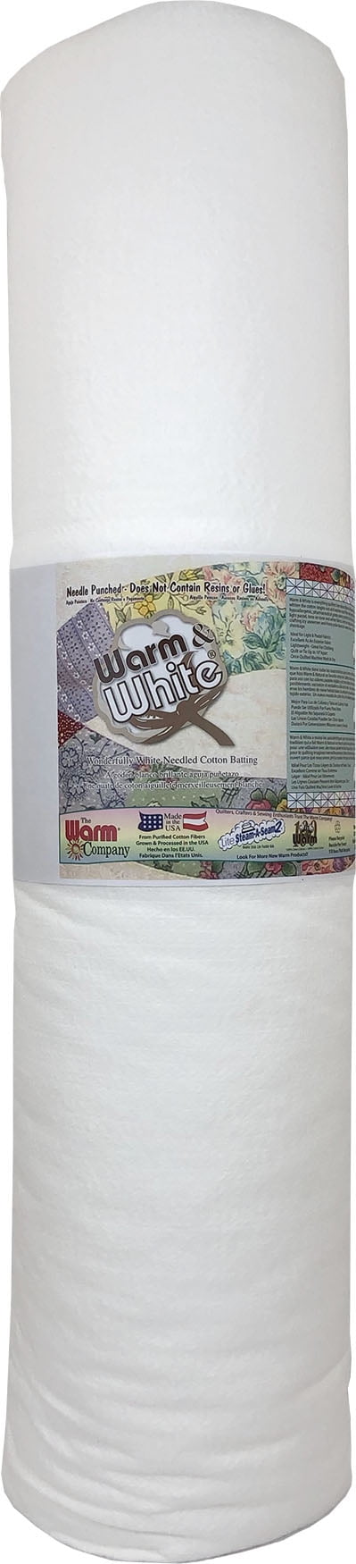 Warm & White Cotton Batting 90" x 20 Yard Bolt - Walmart.com