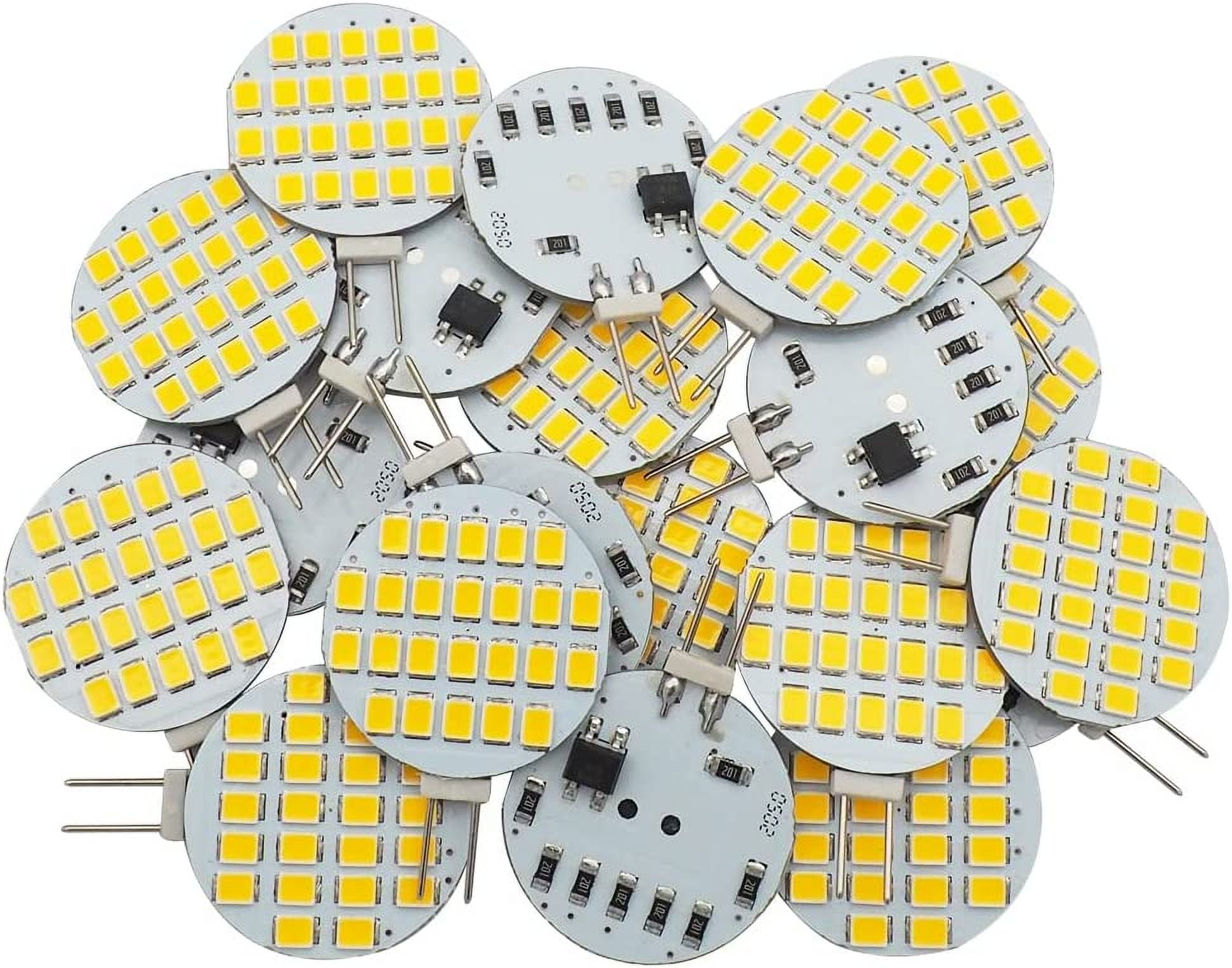 Warm White G4 Bi Pin Base LED Bulb - Pack of 20 for RVs and Cabinets ...
