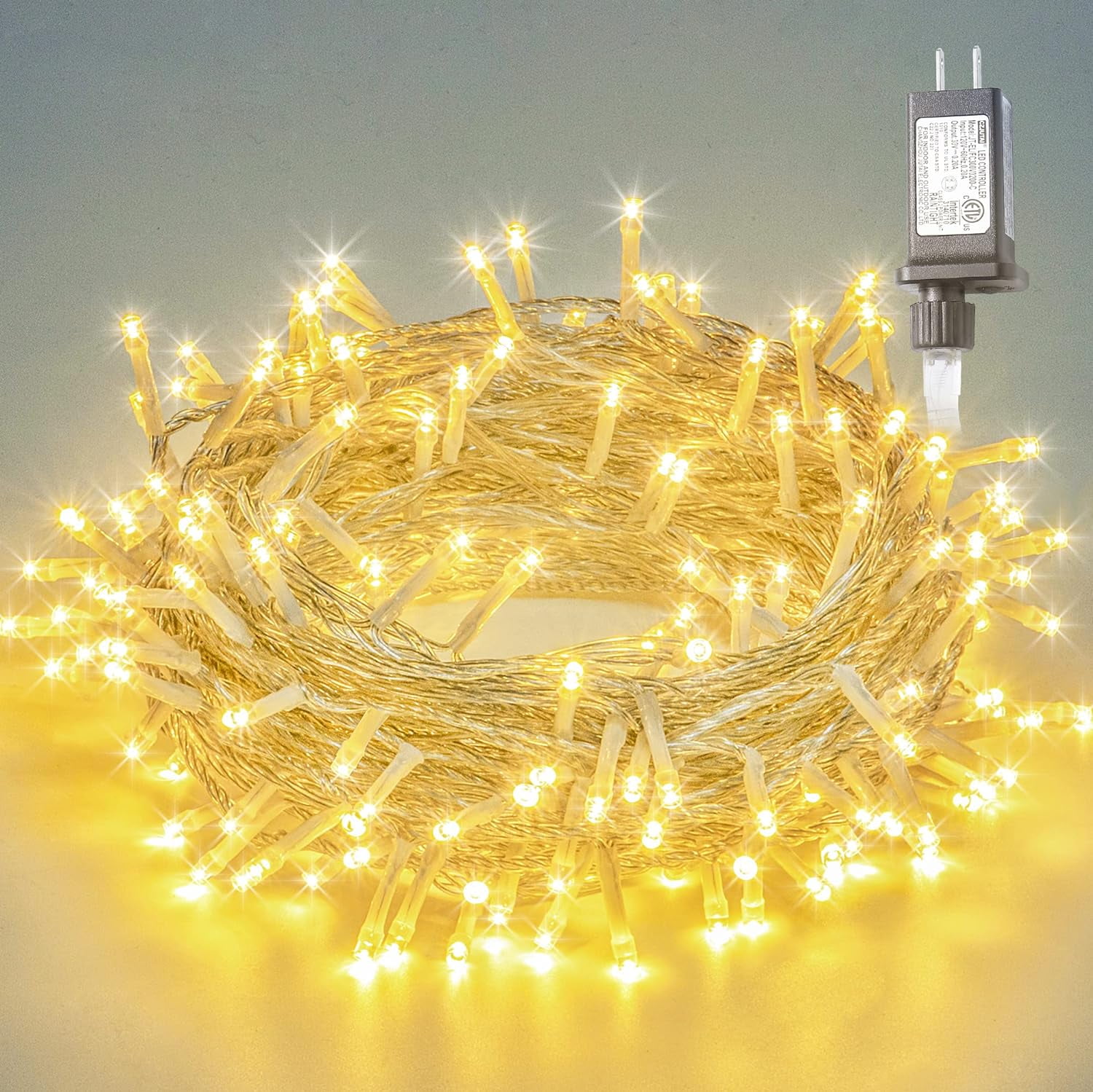 Warm White Indoor String Lights for Bedroom, Classroom Lights 8 Modes ...